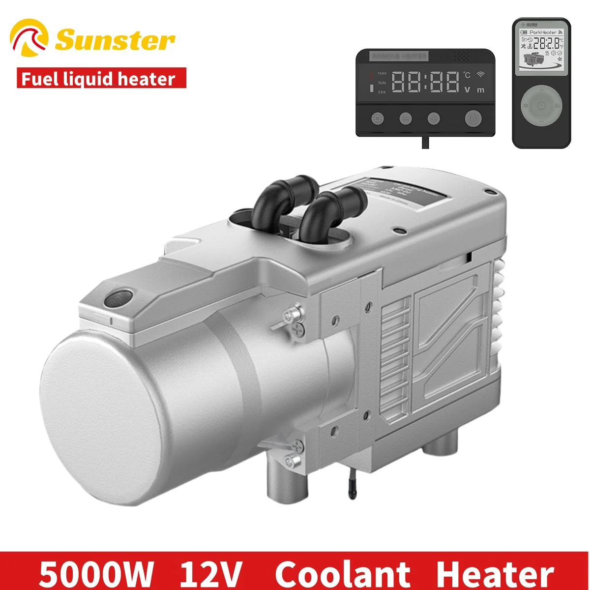 12V Preheater Fuel Liquid Heater 5KW Diesel liquid Water Heater With ...