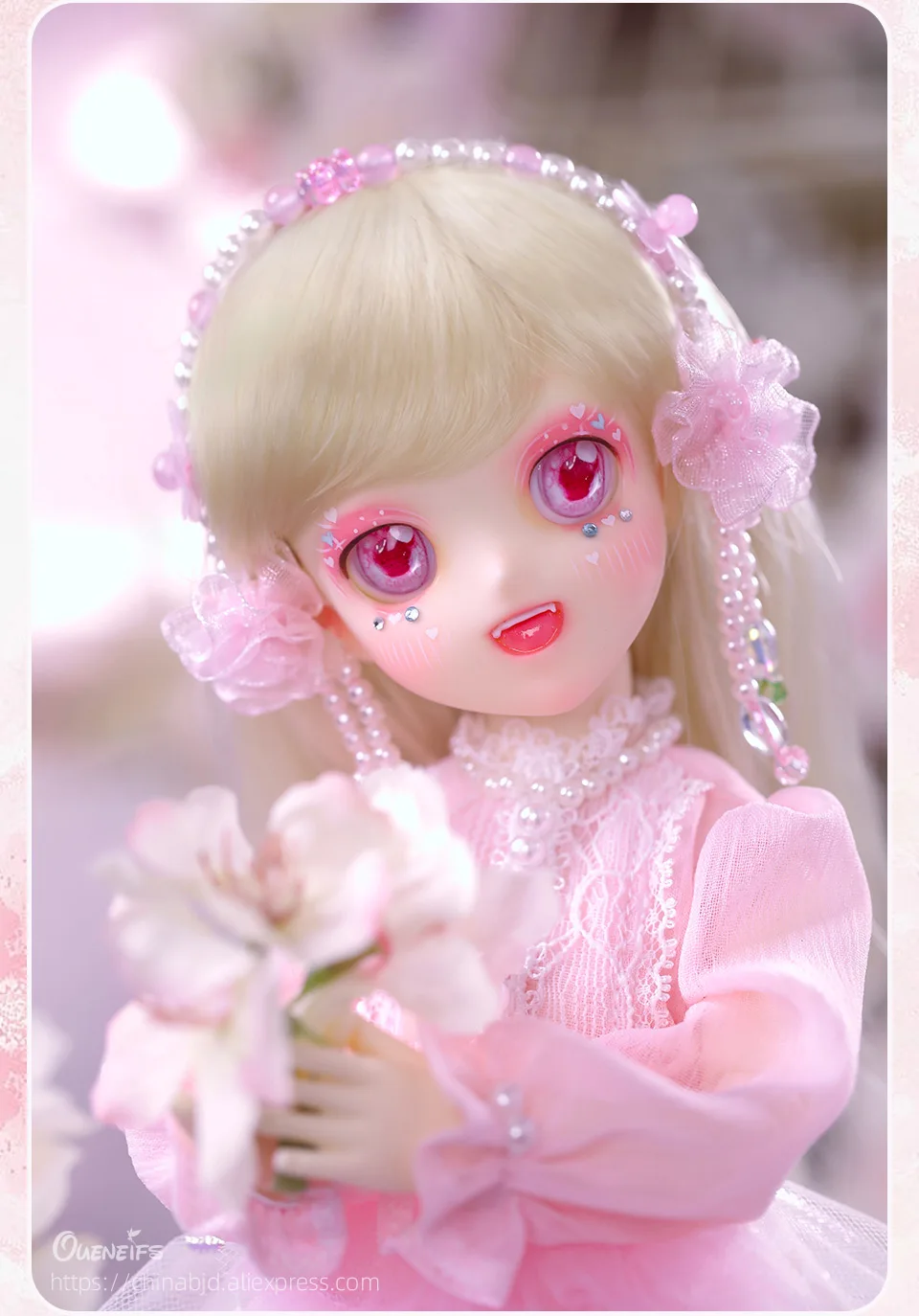 Fendou Doll BJD 1/6 Short legged maiden second generation body Full set Pink peach blossom ...