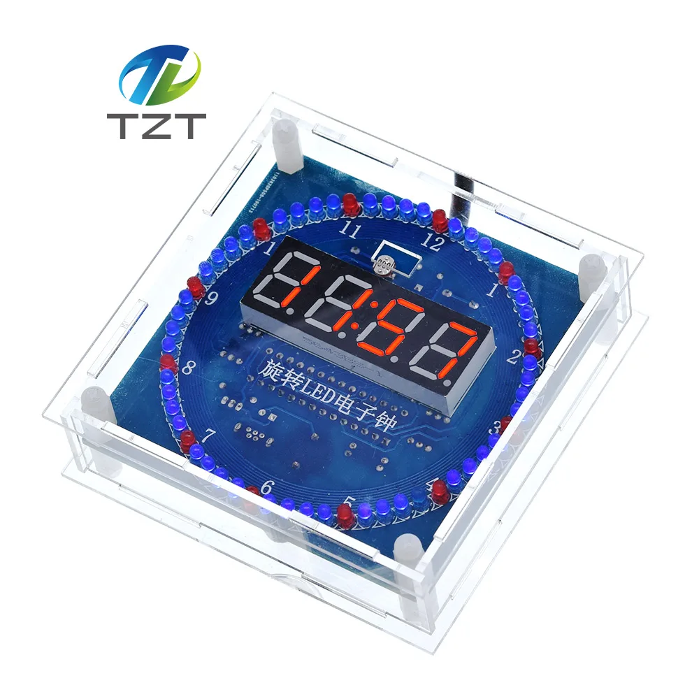 DS1302 Rotating LED Display Alarm Electronic Clock Module DIY KIT LED ...