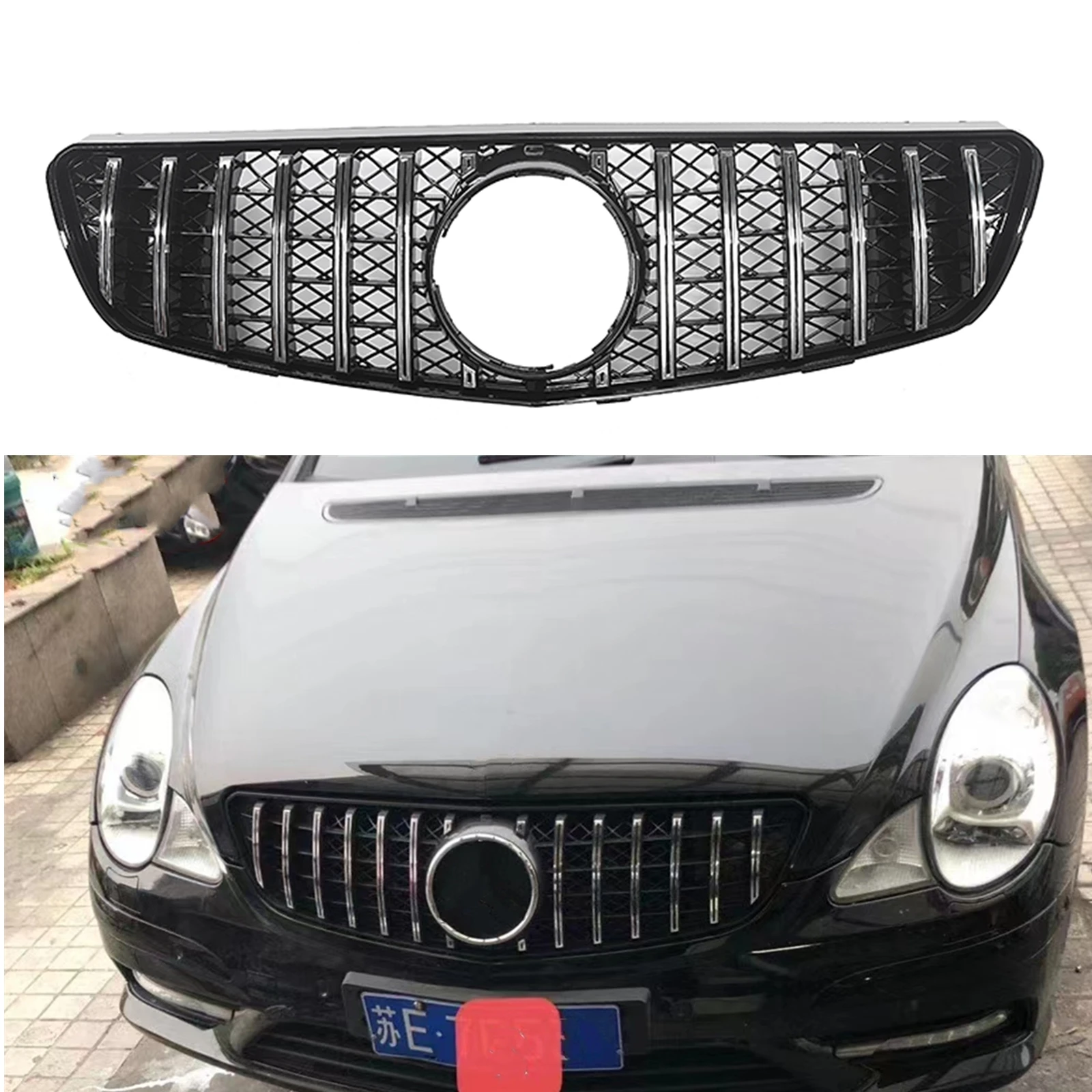 Front Car Grille Grill Body Upper Replacement Bumper Hood Mesh Center ...