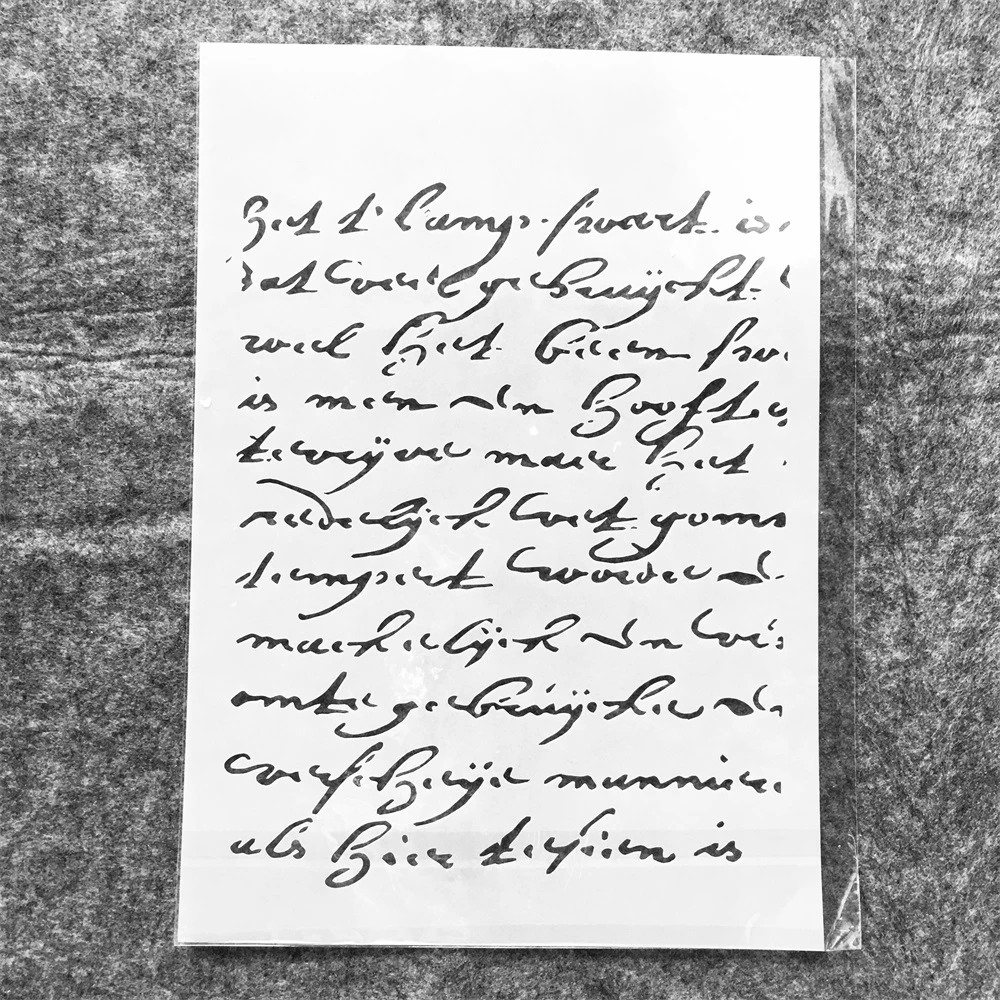 A4-29cm-Vintage-Mail-Letter-Paragraph-DIY-Layering-Stencils-Wall ...