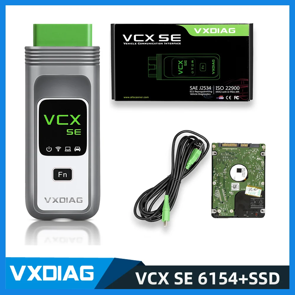 VXDIAG VCX SE 6154 OBD2 Diagnostic Tool for VW Audi Skoda with 500G V11 ...