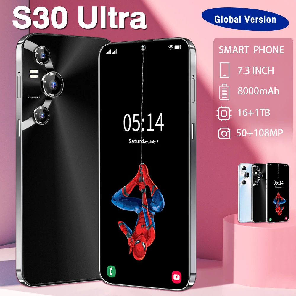 Global-Version-S30Ultra-5G-Smartphone-7-3-Inch-16GB-1024GB-Snapdragon-8 ...