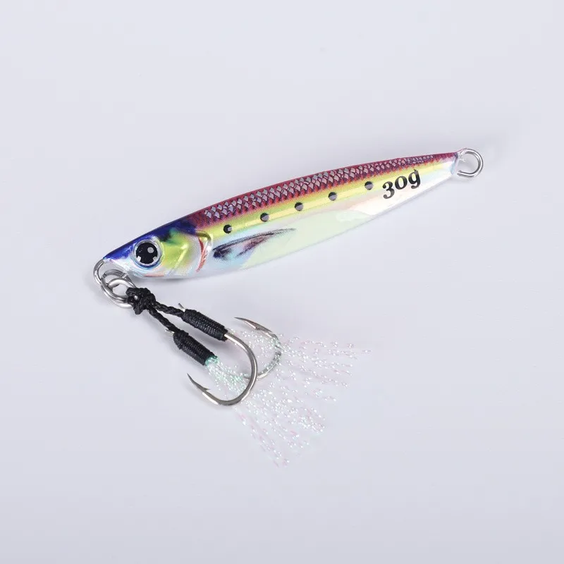 3D Slow Jigging Lure with Assist Hook, Slow Jig, Sea Bass, Mackerel ...