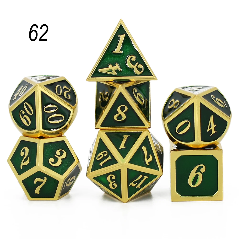Jeu de des ,140--Jeu De Dés En Métal D4 D6 D8 D10 D % D12 D20 Pour Jeux ...