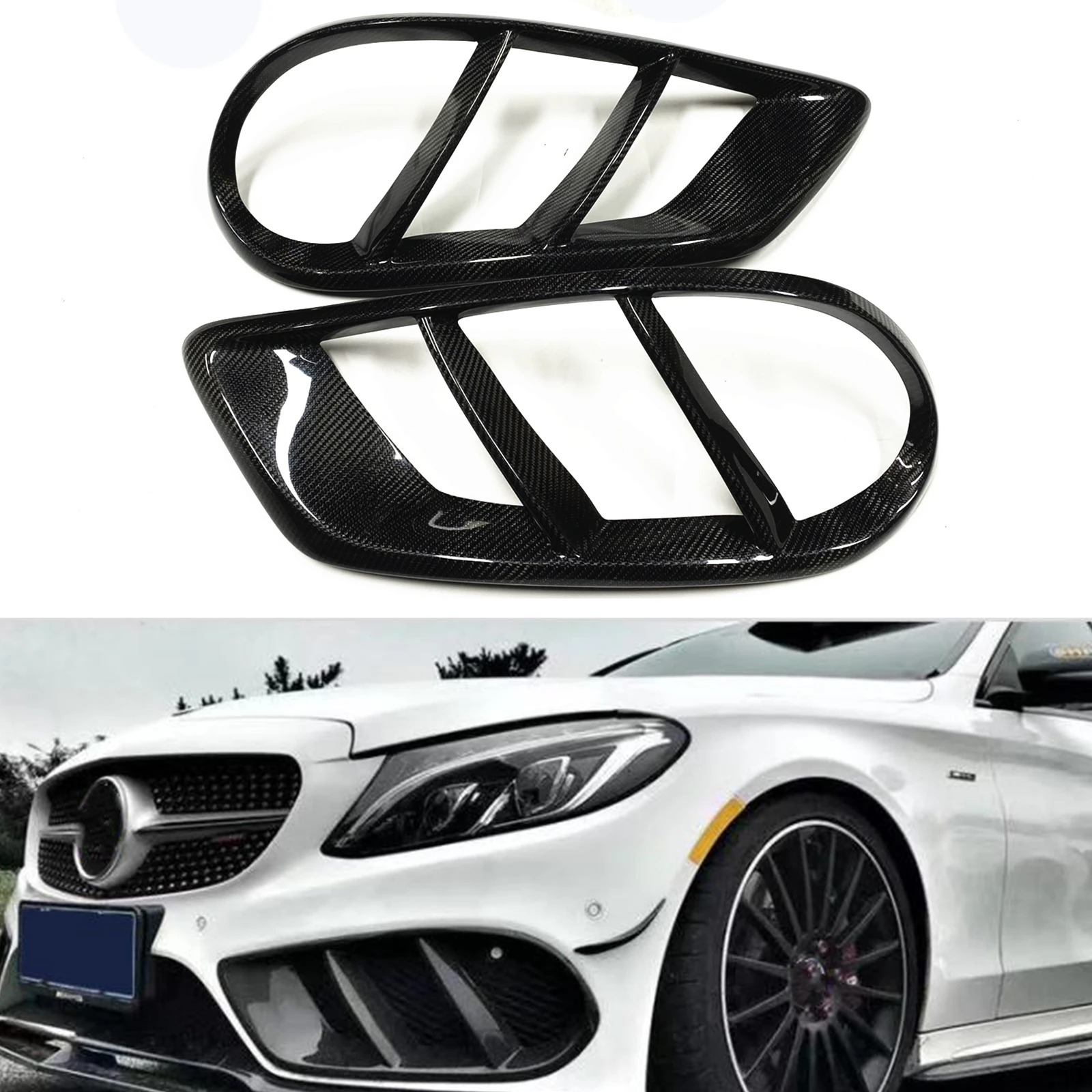 Front-Air-Vent-Trim-Cover-Splitter-Fog-Ligth-Intake-Lamp-Bezel-Frame ...