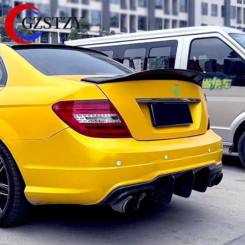 Glossy-Black-Spoiler-for-Mercedes-Benz-W204-4-Door-Sedan-C-Class-2008 ...