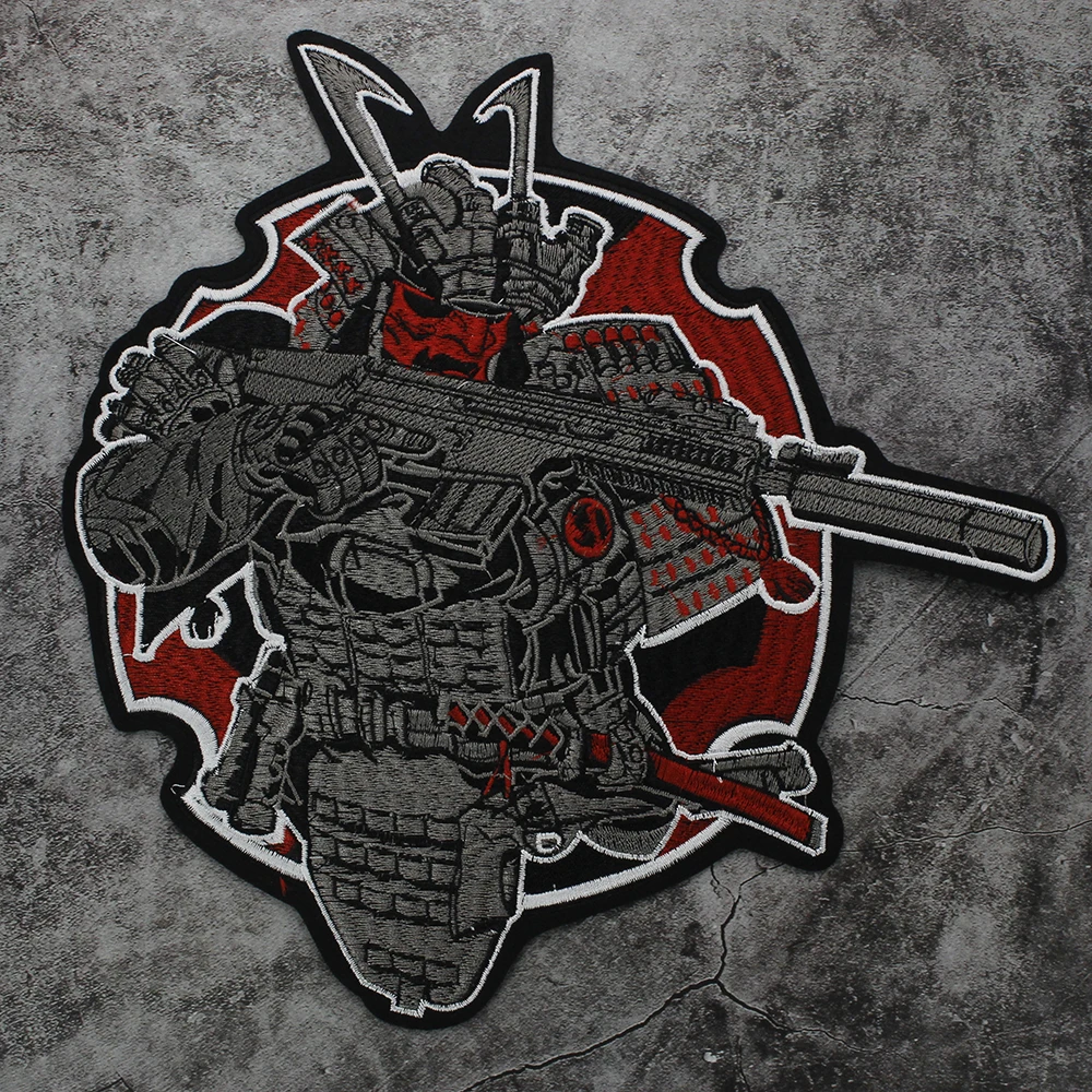 Military-Arms-Chapter-Embroidery-Samurai-Patches-with-Sword-Japanese ...