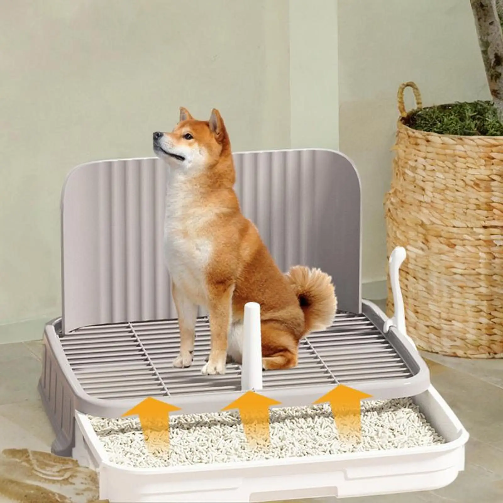 Dog Potty Tray Toilet Indoor Puppy Toilet with Scoop with Removable ...