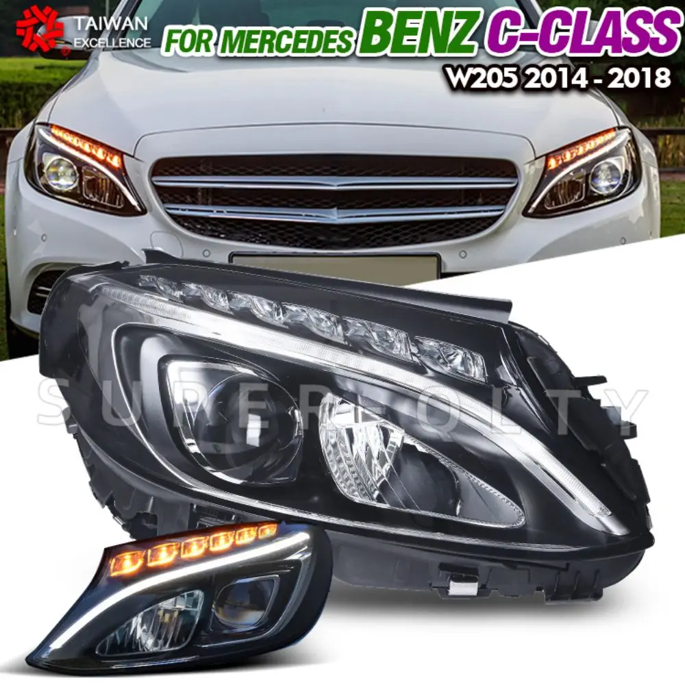 Super-Q-Car-Headlamp-Front-Headlight-For-Mercedes-Benz-C-Class-W205 ...