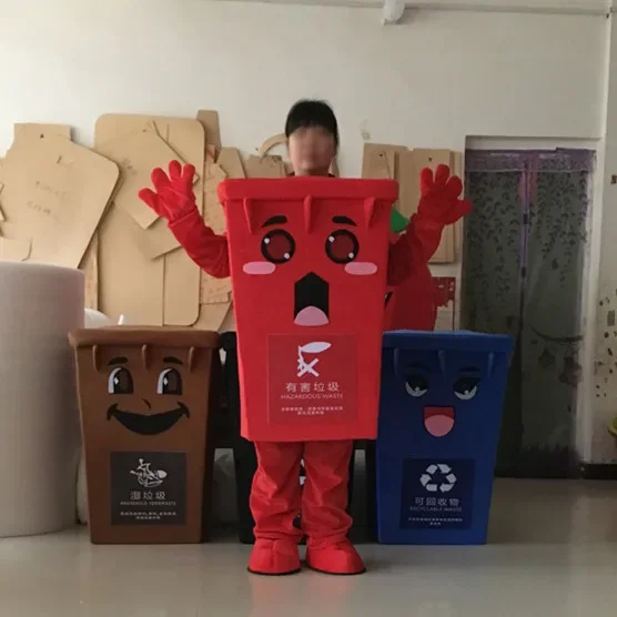 Green-Recycle-Trash-Can-Mascot-Costume-Adult-Size-Waste-Ash-Bin-Garbage ...