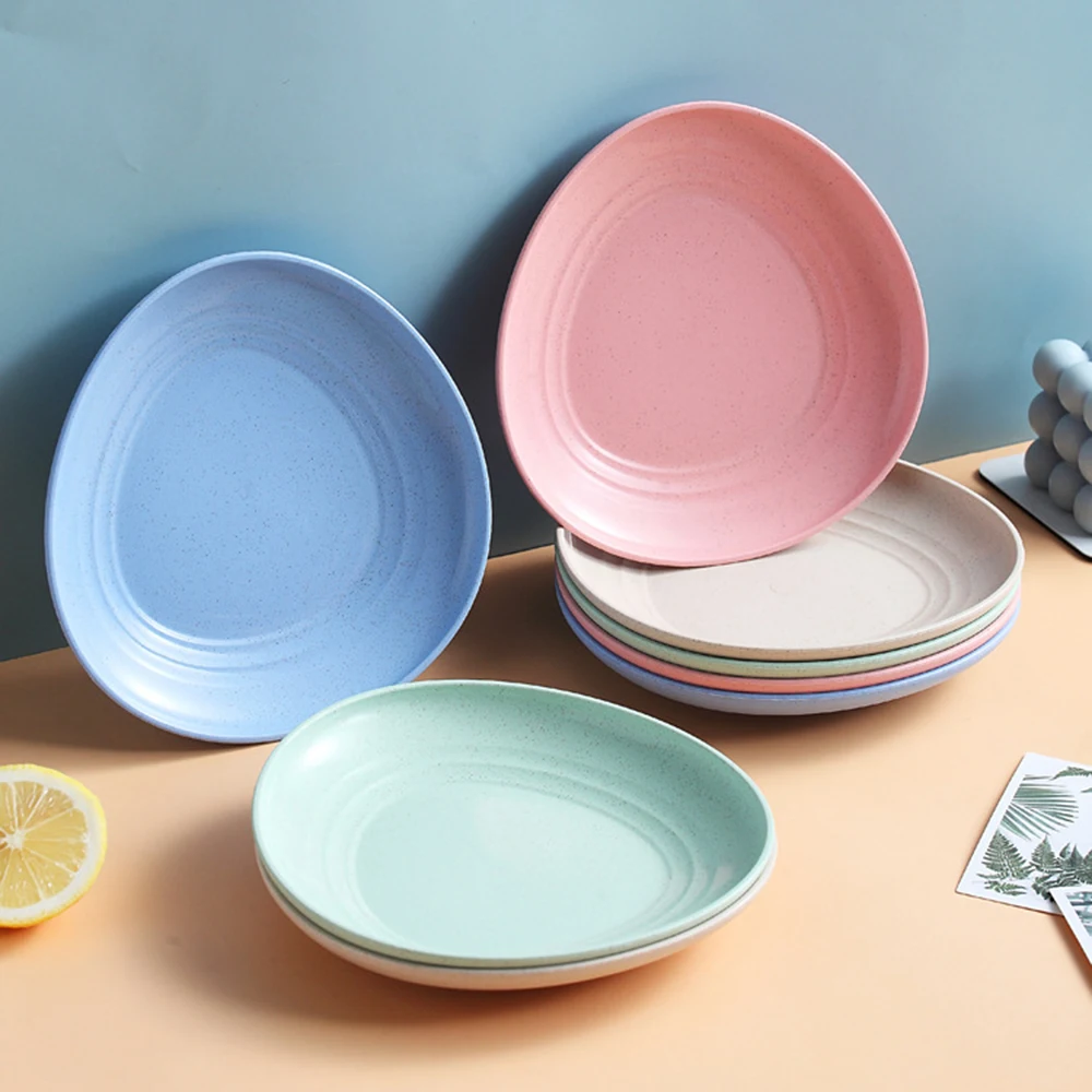 5Pcs-Wheat-Straw-Spit-Bone-Plate-Table-Home-Spit-Bone-Dish-Fruit-Snack ...