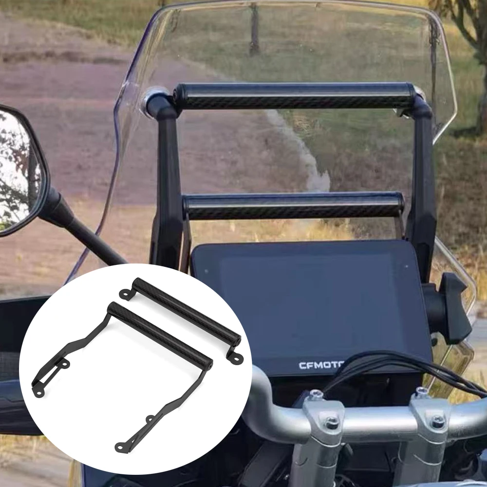 Motorcycle-Carbon-Fiber-GPS-Phone-Mount-USB-Navigation-Bracket-Holder ...