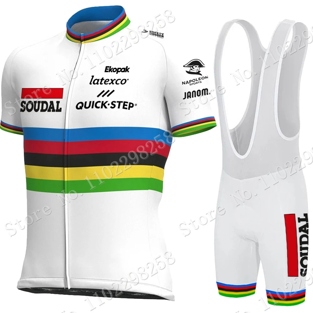 Maillot Soudal Quick Step World Champion 2023 Cycling Jersey Set ...
