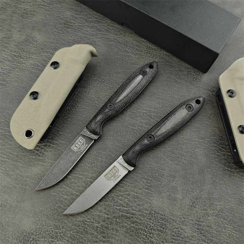 ESEE-linen-handle-small-straight-knife-high-quality-D2-blade-tactical ...