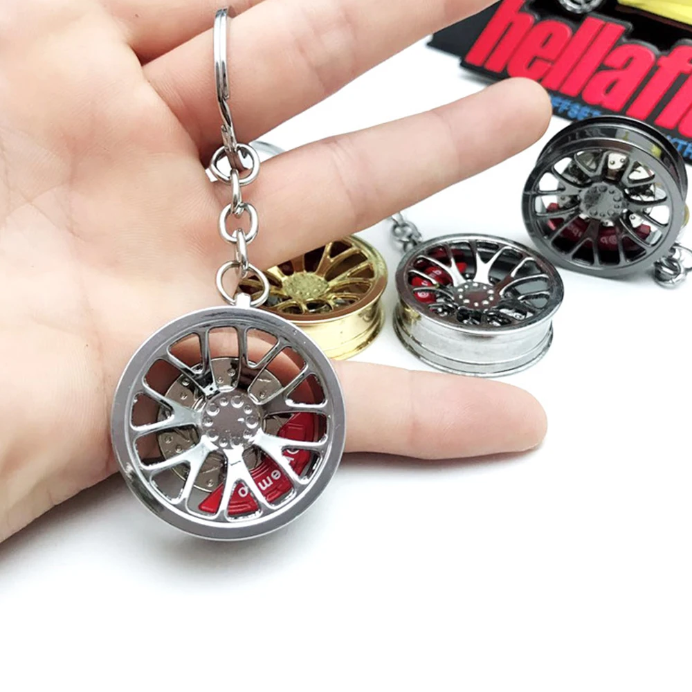Creative-Turbo-Hub-Keychain-Classic-Mini-Meatl-Auto-Parts-Pendant-Key ...