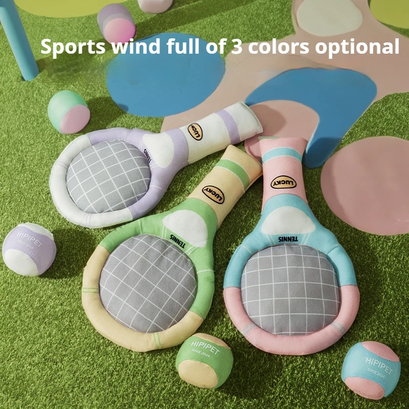 New-style-sound-emitting-racket-toy-set-dog-tennis-ball-sports-rattling ...