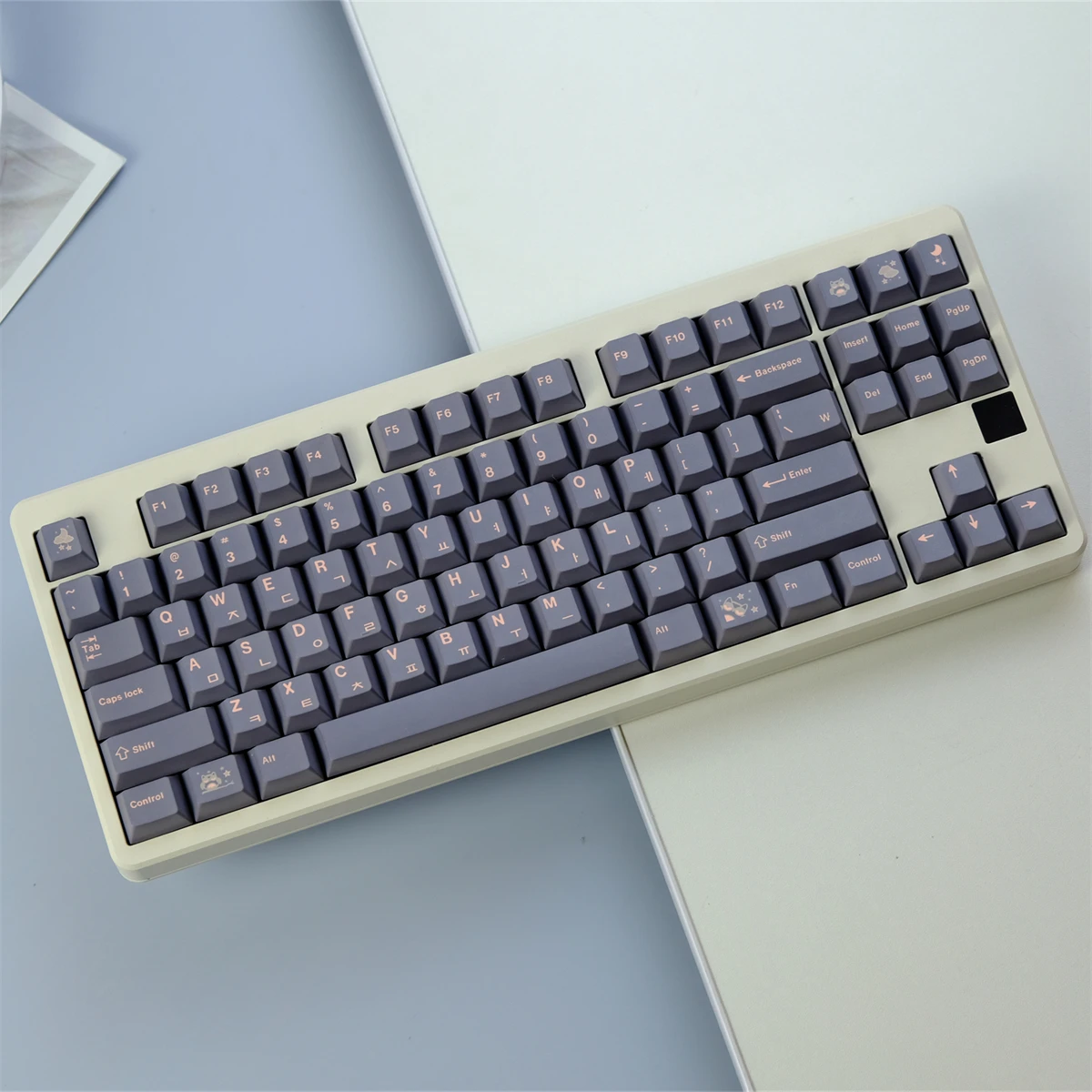 Keebox OWL Theme Hangul Korean Sub Legend Key Caps Cherry Profile PBT ...