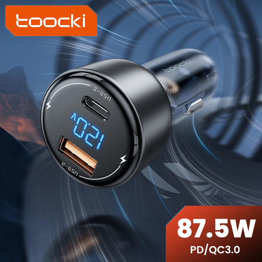 Toocki-87-5W-USB-Car-Charger-QC4-0-PD3-0-PPS-65W-Fast-ChargingType-C ...