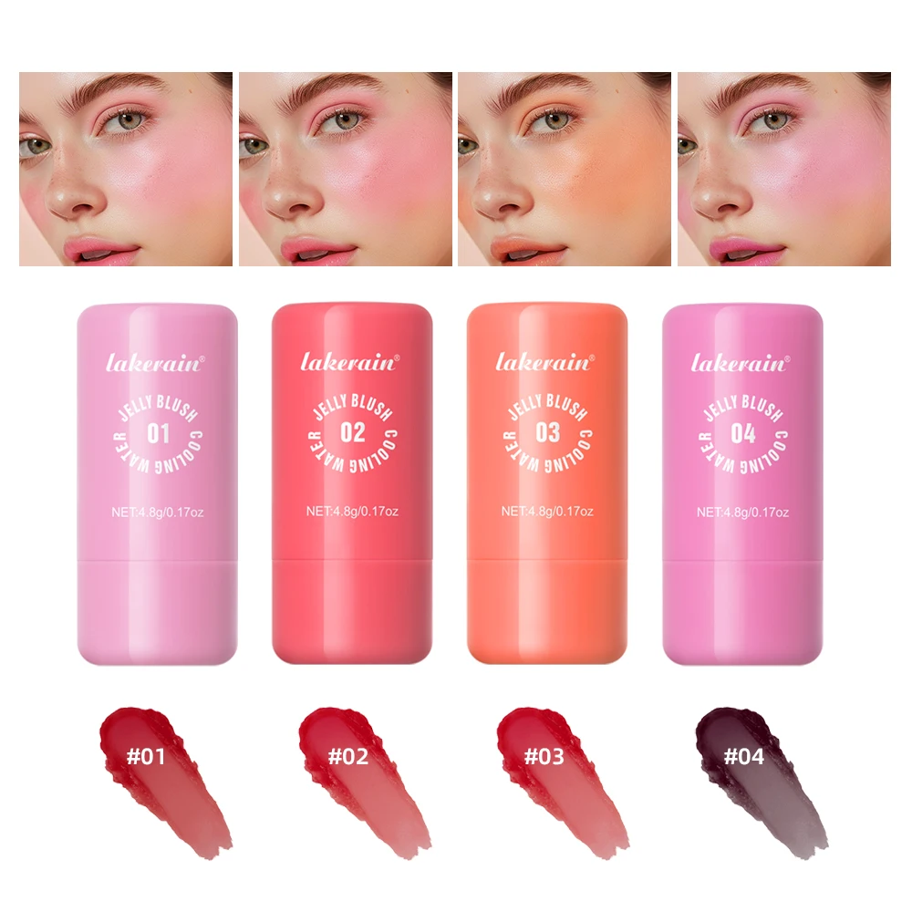 4 Colors Cheek Lip Tinted Moistured Blush Stick Eye Cheek Lip Brighten ...