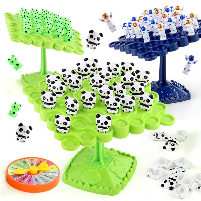 48pcs Balancing Tree Toy Educational Board Game Panda Astronaut Balance ...