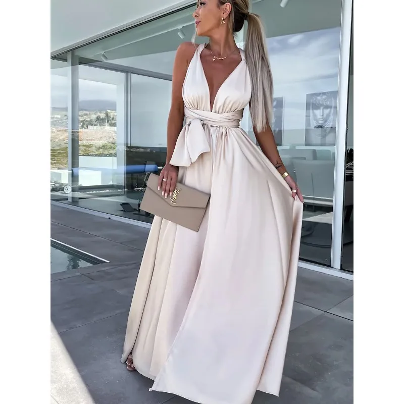 Luxuriöses Damen-Korsett-Partykleid, sexy V-Ausschnitt, Bandage, Gala ...