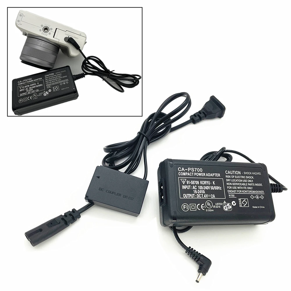 Live-Stream-DR-E12-DC-Coupler-Dummy-Battery-AC-Power-Adapter-as-CA ...