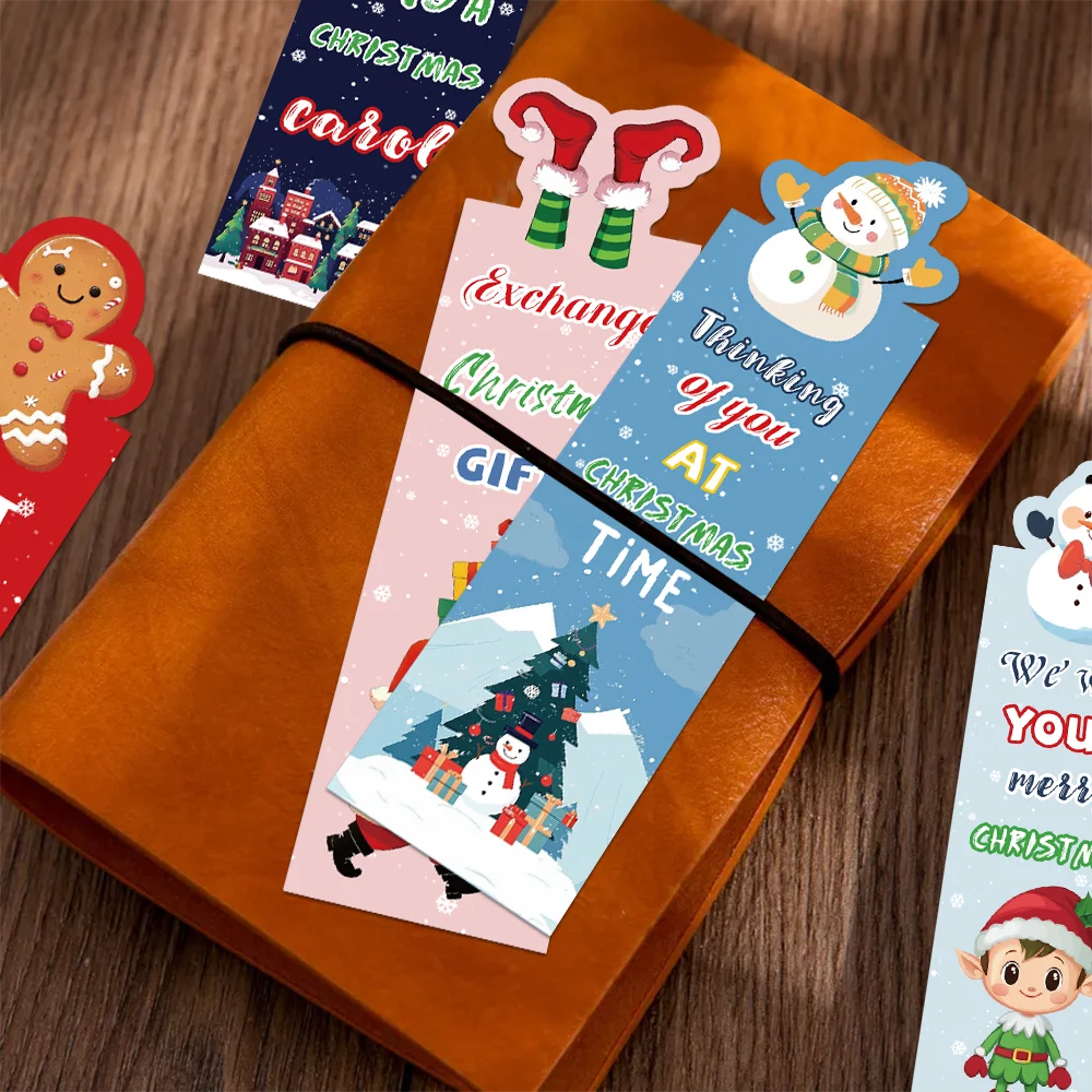 30PCS Christmas bookmark cartoon decoration reading books page marking ...