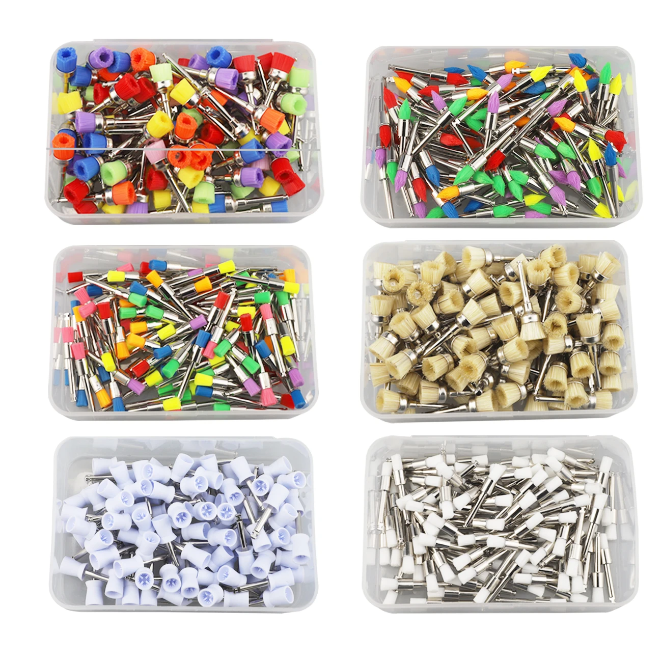 100pcs Dental Polishing Brush Nylon Wool Cotton Wheel Prophy Cup Teeth ...