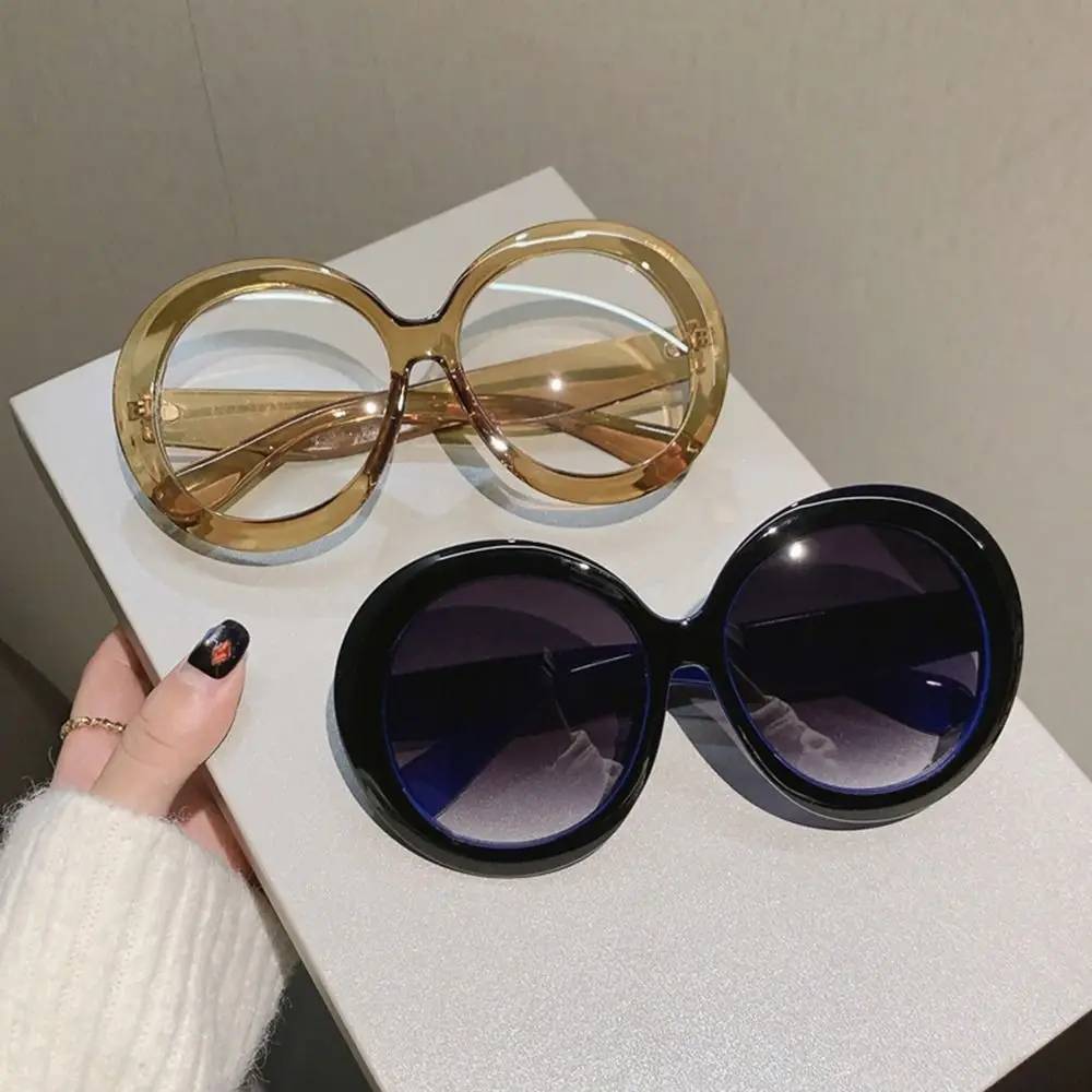 Vintage-Big-Round-Sunglasses-Women-Brown-Gradient-Oversized-Sun-Glasses ...