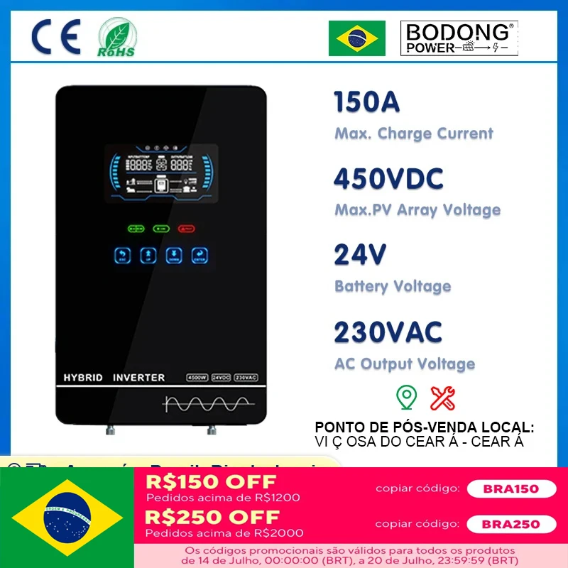 Hybrid-Off-Grid-Inverter-4500W-Free-Delivery-to-Brazil-MPPT-Pure-Sine ...