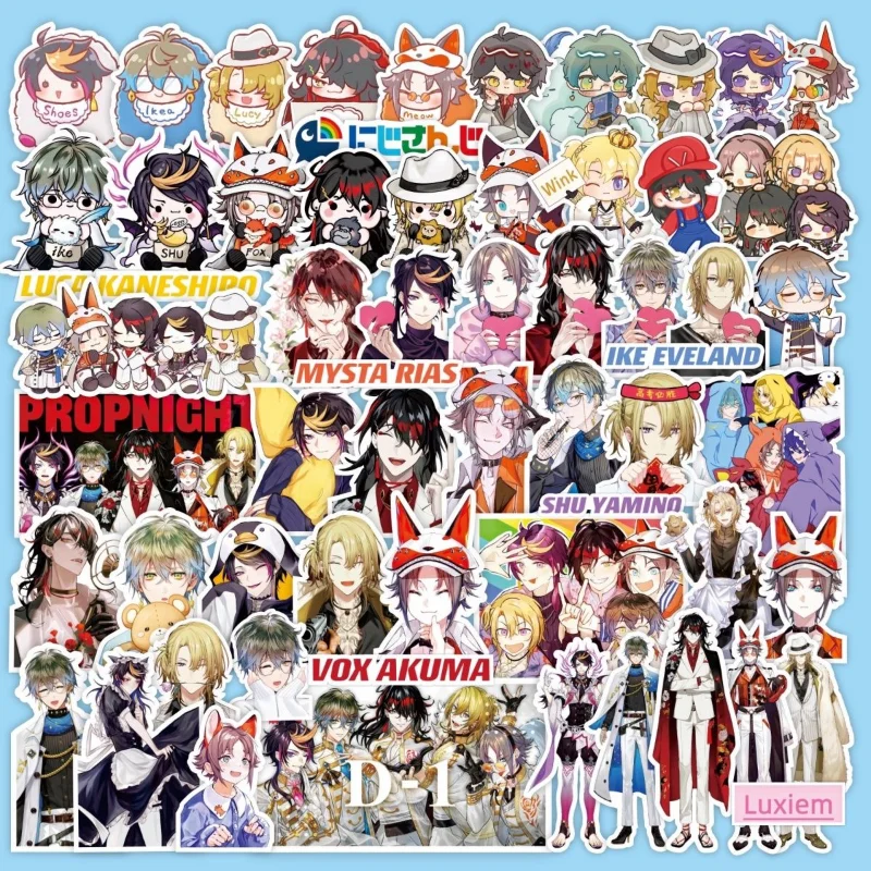 Nijisanji Anime Sticker Cartoon Luxiem Mysta Ike Vox Shu Luca Stickers ...