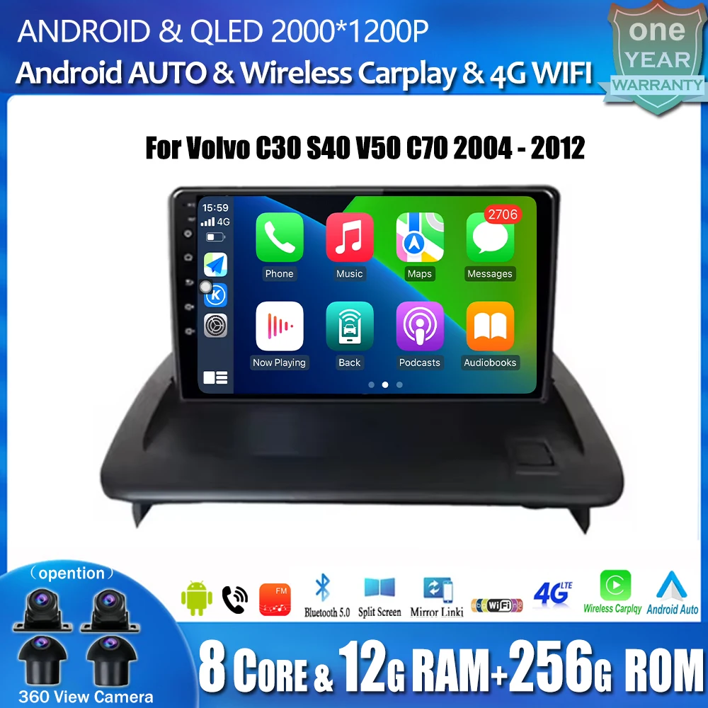 Android-OS-Auto-Car-Video-Player-For-Volvo-C30-S40-V50-C70-2004-2012 ...