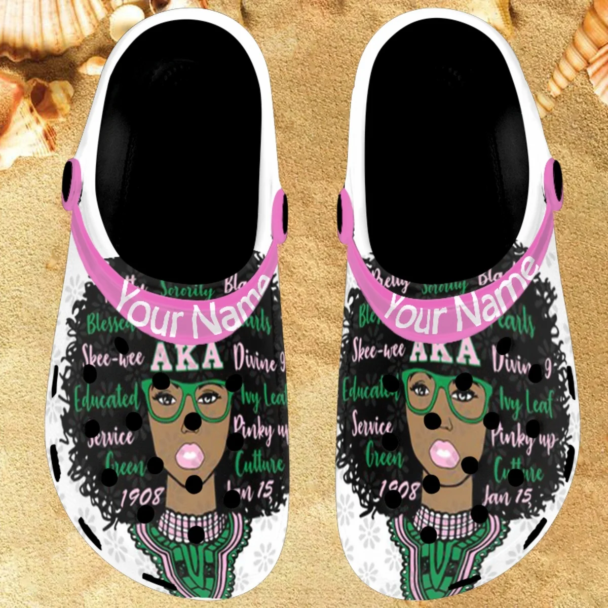 Nopersonality Alpha Kappa Alpha Slides Slipper Cozy Home Sandals ...