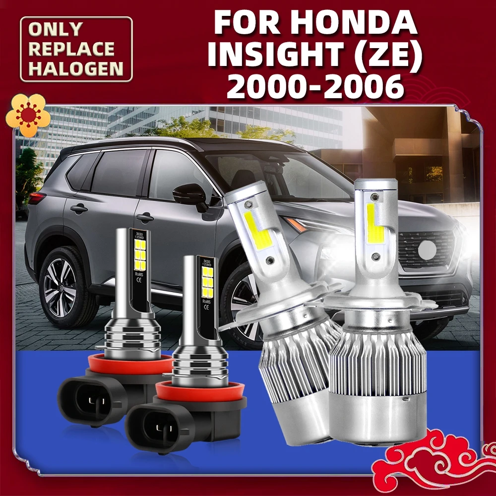 6000K-White-Headlight-Car-Luces-12V-Turbo-Bulb-Fog-Lamps-Replace-Kit ...