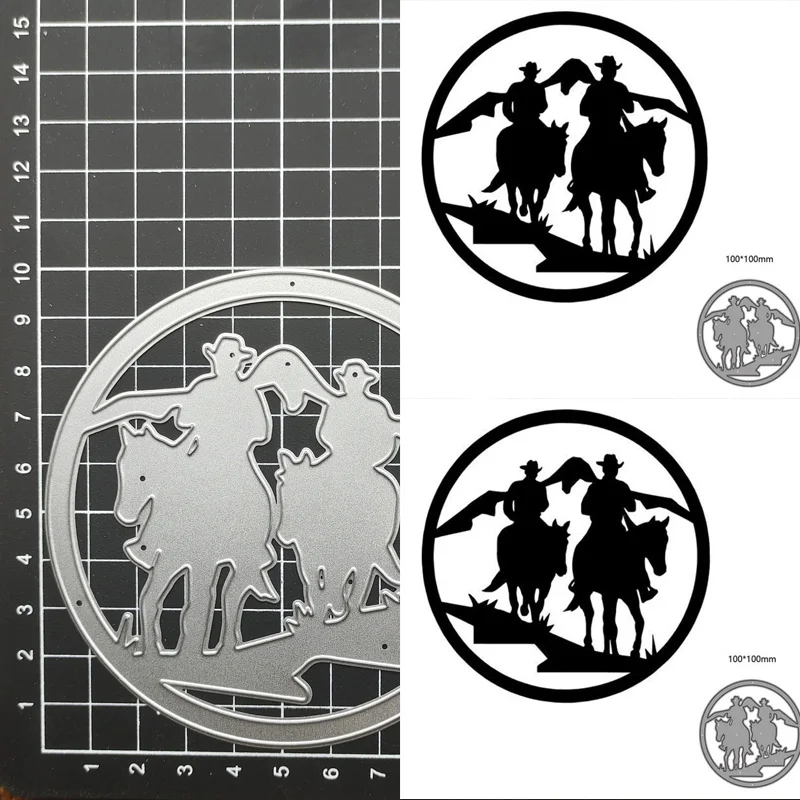 Craft-Dies-Cowboy-Horse-Decor-Metal-Cutting-Dies-Scrapbooking-stamps ...