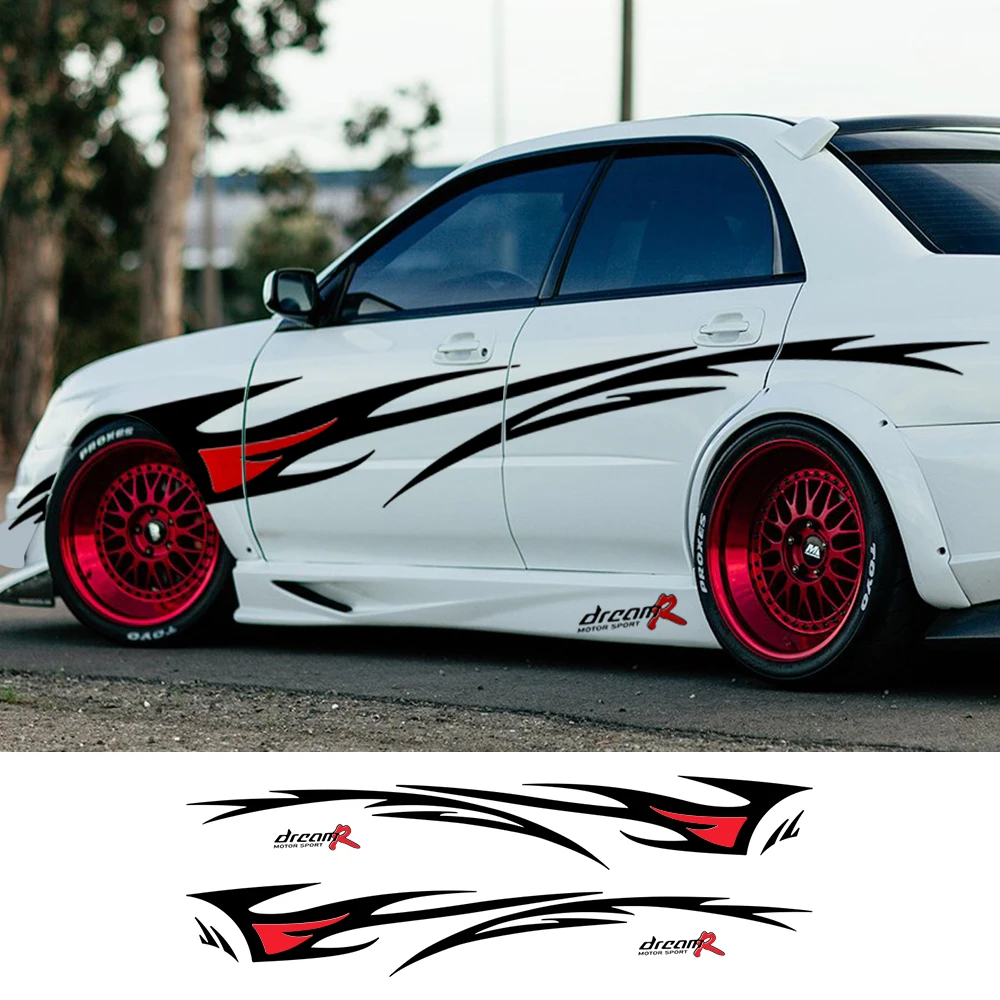 Universal-Car-Side-Stickers-Graphics-Sport-Stripes-Personalized-Style ...