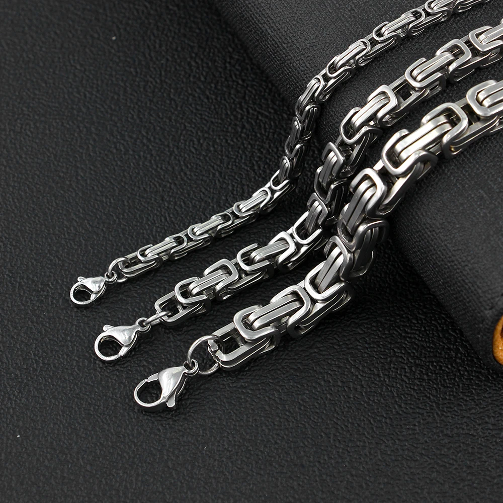 Byzantine-Chains-Necklaces-For-Men-304-Stainless-Steel-Men-s-Jewelry ...