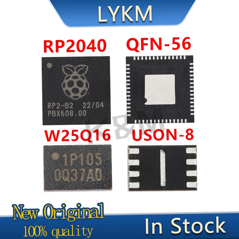 2-5-PCS-New-Original-RP2040-Raspberry-PI-QFN-56-chip-ARM-Cortex-M0 ...