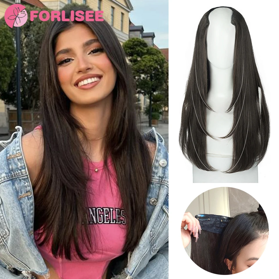 Synthetic-Women-s-V-Shaped-Long-Hair-Extension-Synthetic-Wig-Layered ...