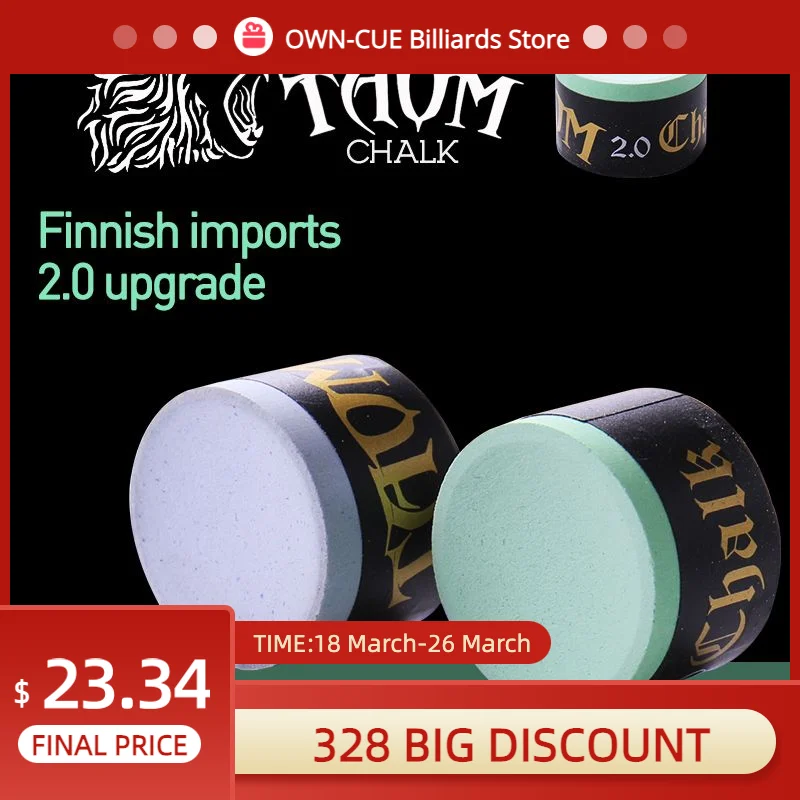 Taom-Pyro-Pool-Cue-Chalk-Billiard-Chalks-Blue-Green-Pink-Colors-Durable ...