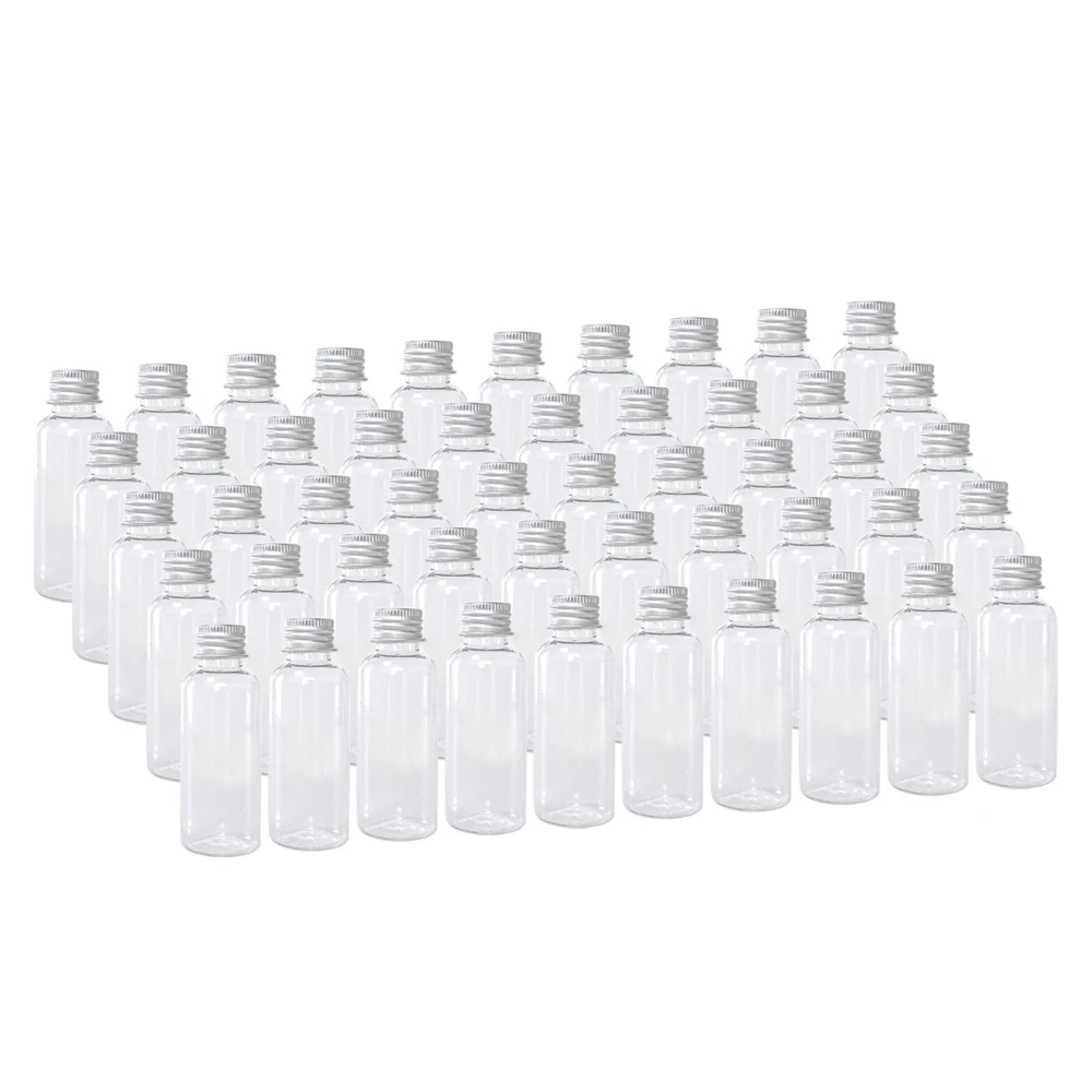 100Pcs Plastic Bottle With Aluminium Screw Cap Travel Kit Empty ...