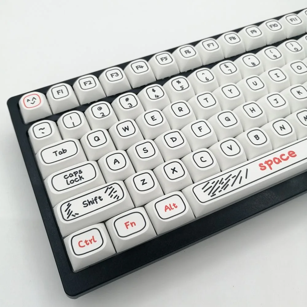 126-Keys-Graffiti-Keycap-Cute-XDA-MA-Profile-PBT-Keycaps-for-Mechanical ...