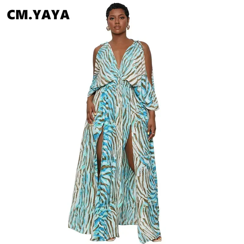 CM-YAYA-Women-Striped-Print-Strap-Drop-shoulder-Batwing-Sleeve-Maxi-Slim-Dress-2022-Summer-Beach.jpg