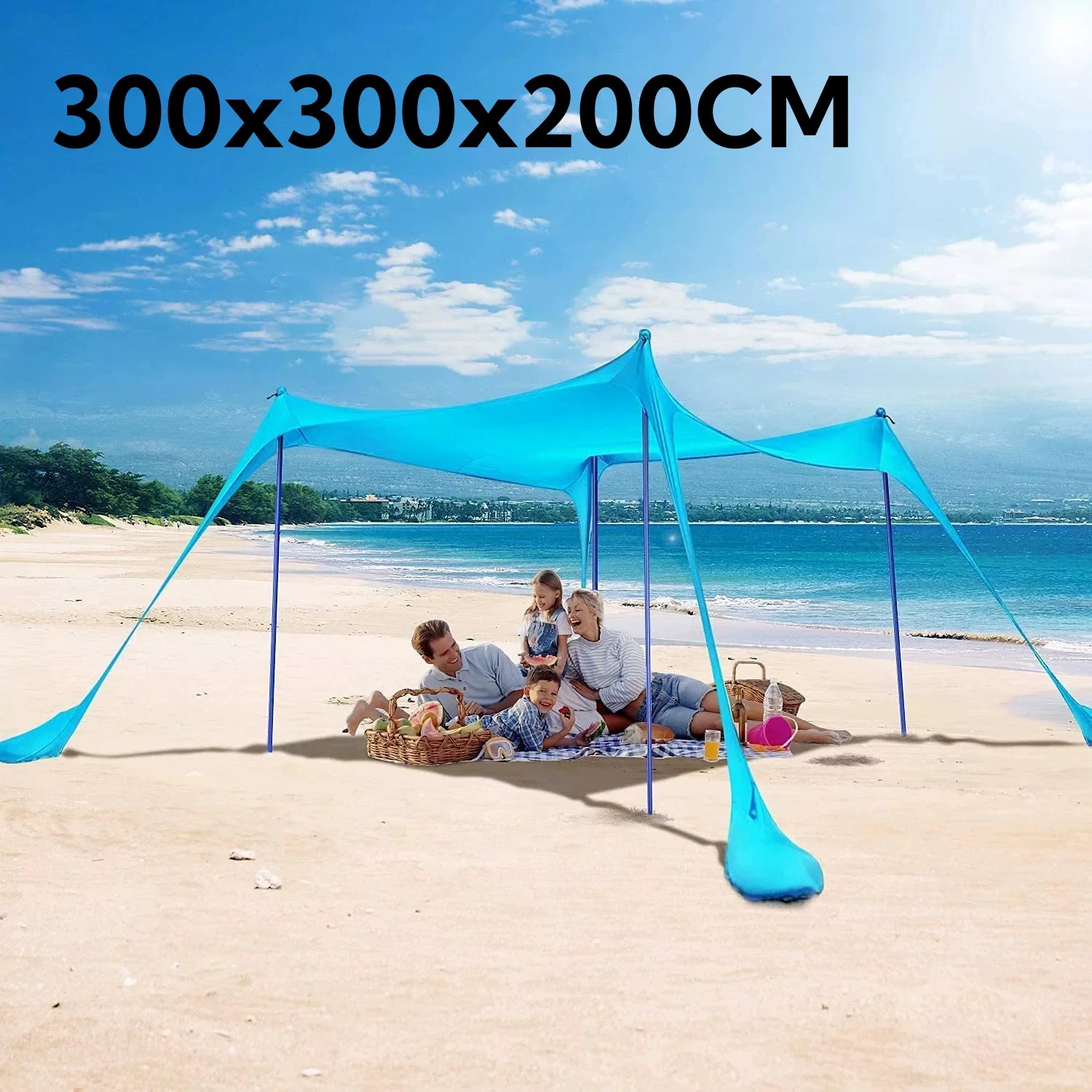 Barraca-de-praia-imperme-vel-ultraleve-Toldo-grande-Sun-Shelter-for-Sea ...