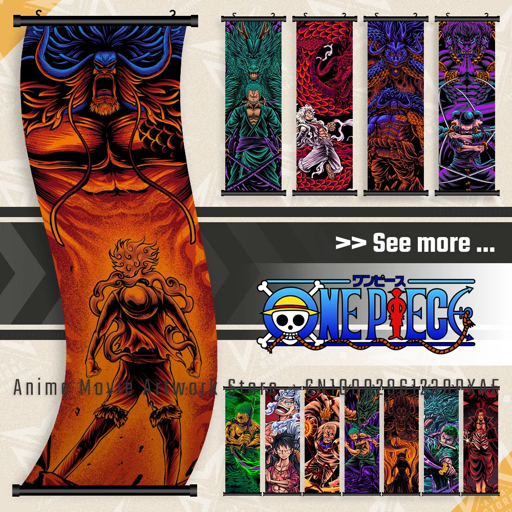 One Piece Luffy Anime Home Decor Wall Art High-Definition Print Modular ...