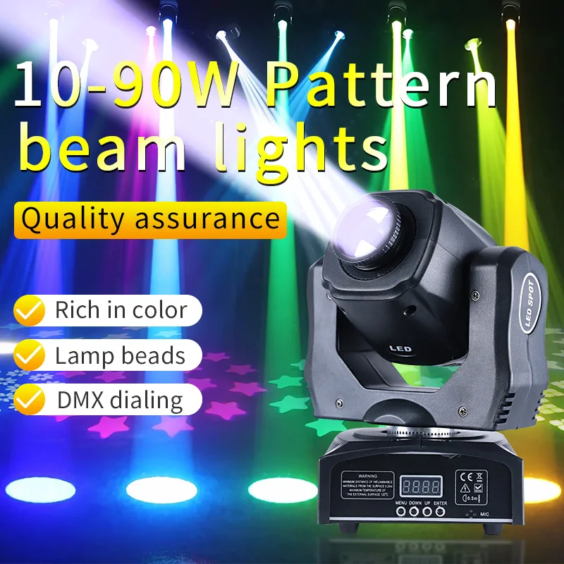 Mini-Spot-10-30-60-90W-LED-Gobo-Pattern-Moving-Head-Light-With-Gobos ...