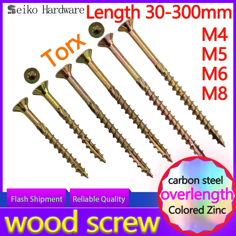 M4 M5 M6 M8 Plum groove countersunk head cut tail knurled wood screw ...