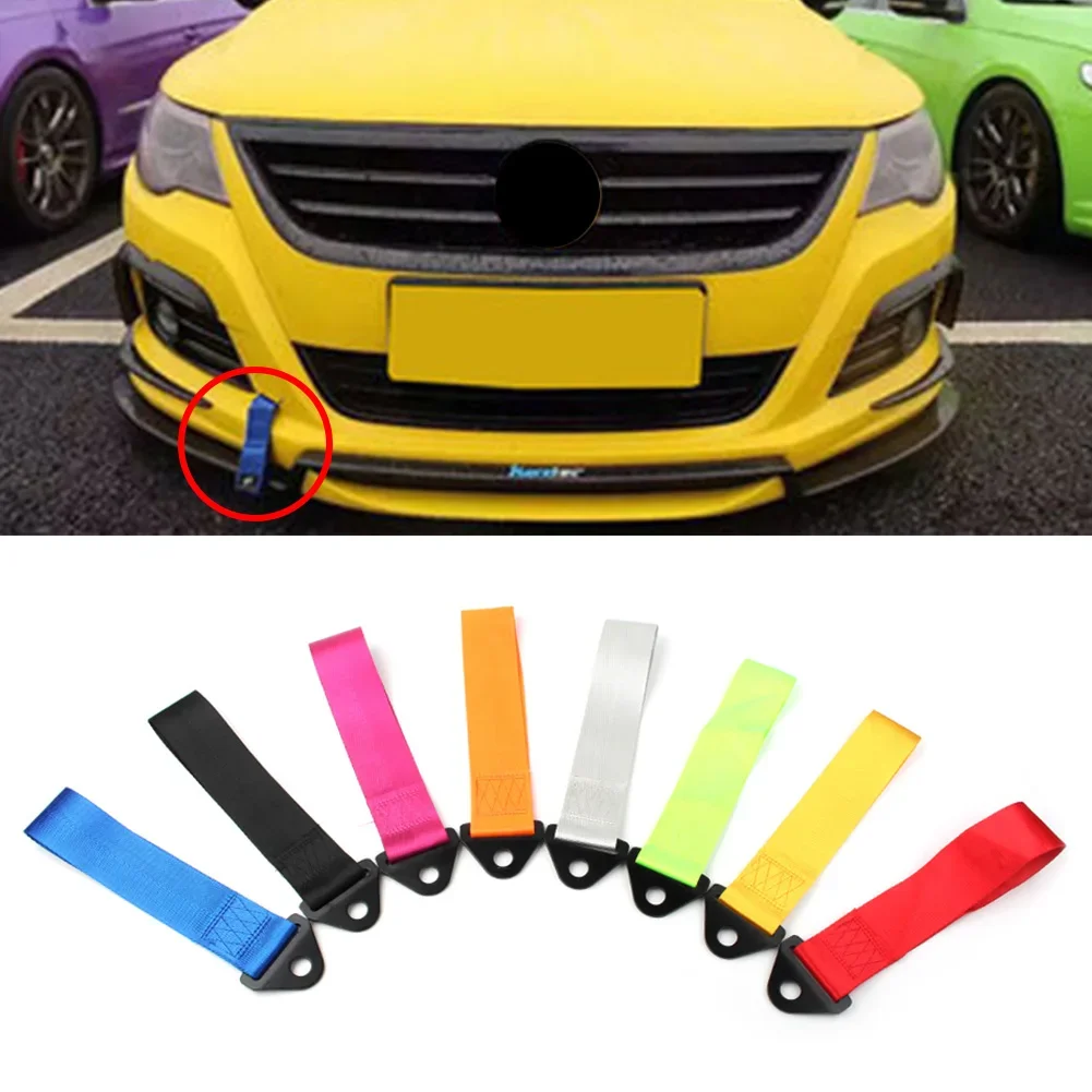 1pc Racing Car Tow Towing Strap Belt Rope Rally Hook Universal Rear ...