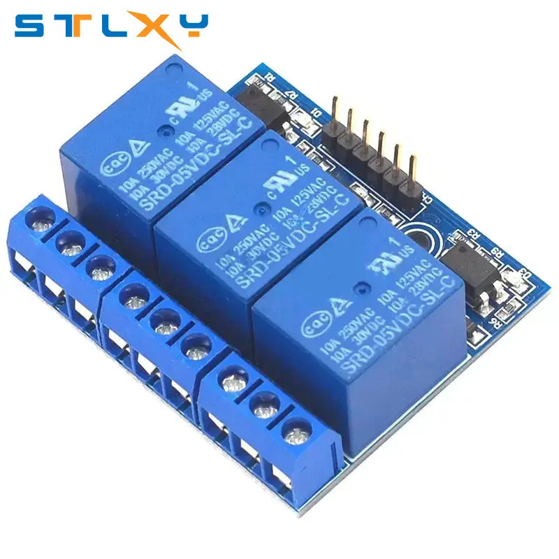 3.3V 5V 3 Channel Relay Module 5mA With Optocoupler Isolation ...